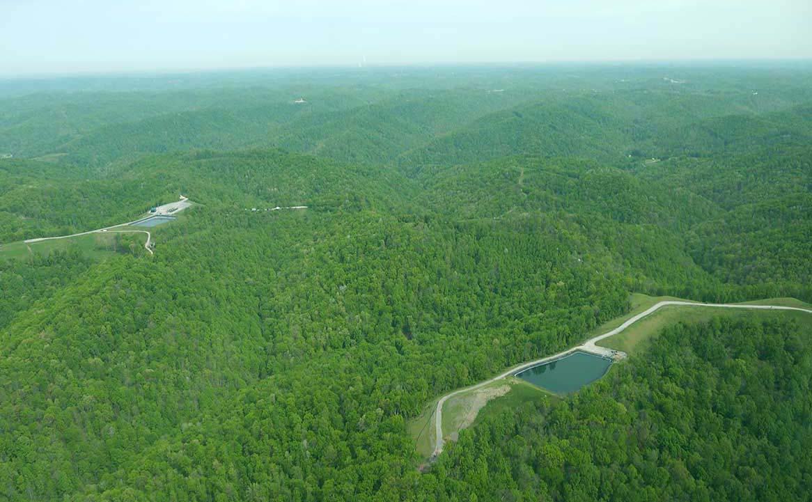 WV Frack Fields Flyover, Part 2: Well Pads and Holding Ponds
